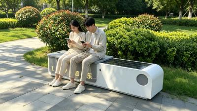China Customizable Smart Solar Benches Mosquito Control Solar Powered Park Bench Smart Lighting for sale