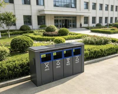 China Smoke Alarm Solar Powered Bins Data Analysis Solar Powered Smart Garbage Bin Smart Compression for sale