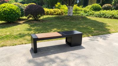 China Garden Solar Powered Benches Two Wireless Charging Smart Solar Powered Bench With Smart Lighting for sale