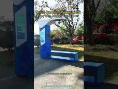 Smart Solar Powered Bench with Advertising Light Box