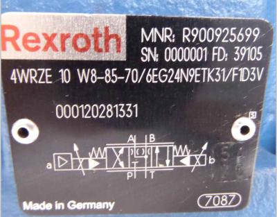 China New Rexroth Solenoid Valve , Hydraulic Directional Control Valve 4WRZE10 for sale