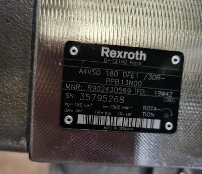 中国 Rexroth R902430589 A4VSO180DFE1/30R-PPB13N00 AA4VSO180DFE1/30R-PPB13N00の軸ピストン可変的なポンプ 販売のため