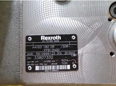 中国 Rexroth R910999125 A4VSO180DR/30R-PPB13N00の軸ピストン可変的なポンプ 販売のため