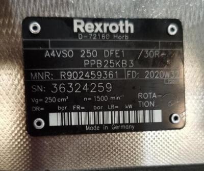 中国 Rexroth R902449361 A4VSO250DFE1/30R-PPB25KB3の軸ピストン可変的なポンプ 販売のため