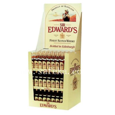 China Wine Cardboard Displays in Supermarket,Hot Display design for stacking shelves for sale