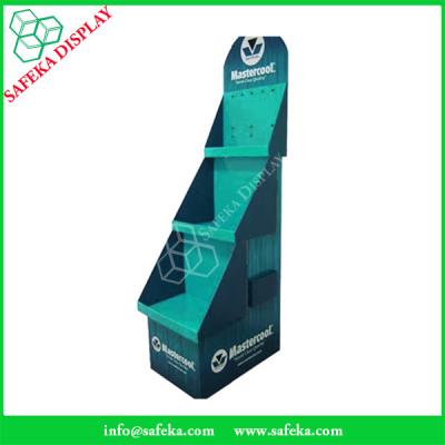 China 3 tier printing supermarket display rack design corrugated floor display stand pos customer display tray for sale