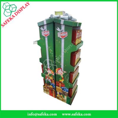 China pop custom retail packaging display template paper store stand Promotion cardboard cabinet shelf for gift for sale