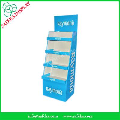 China Four Tiers Custom Supermarket equipment POS Paper Material floor display stand printed cardboard tray for sale