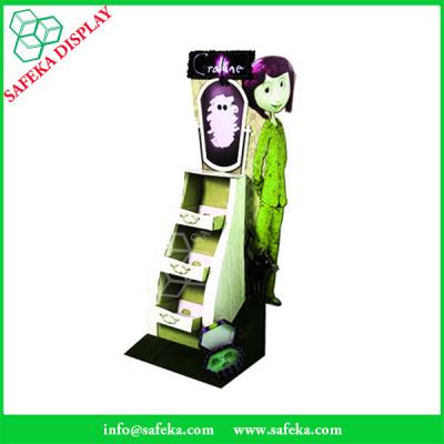 China Funko Shape Custom printed Promotion Rack Supermarket advertising shelf Cardboard trays for sale