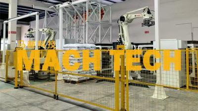 China Intelligent Robot Automatic Discharging Station For PE Bags And Kraft Paper Bags for sale