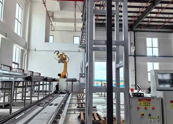 Quality 6 Axis Robotic Arm Bag Unloading System PLC Control For PVC Industry for sale