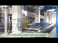 fully automated warehouse conveyor system logistics packaging solutions adjustable speed