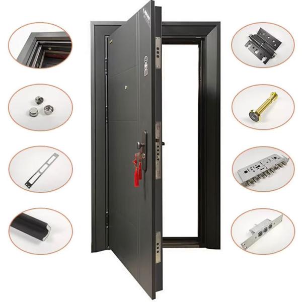 Quality Modern Simple Design Steel Entrance Door for House Factory Anti-theft Swing Open Style Outdoor Application Interior Position for sale