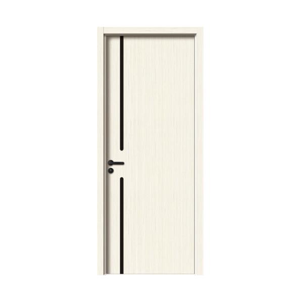 Quality China China Factory High Quality Luxury Interior Wooden Teak Wood Door Designs Plywood  Wooden Door PVC Plastic Interior Doors for House Room With Smart Lock with Smart Lock for sale
