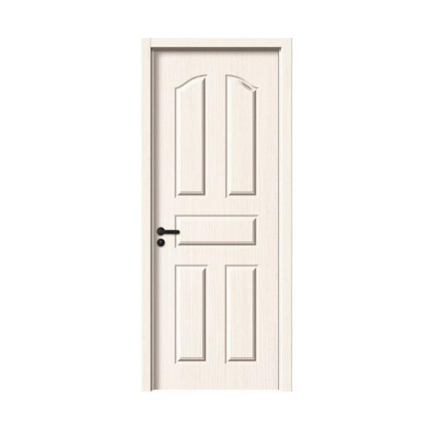 Quality China Wooden Bedroom Doors Design Prehung Melamine Mdf House Hotel Room Interior Wood Doors with Frames With Smart Lock for sale