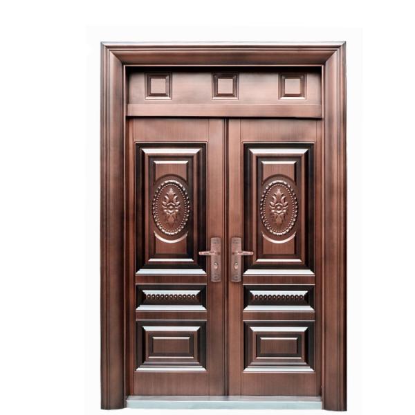 Quality Lead the Industry  for Villa Wood Grain Entrance Interior Gate  Steel Double Swing Door for sale