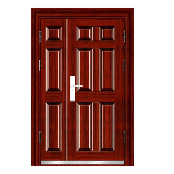 Quality House Villa Exterior Metallic Security Front Entry Doors Design Modern Stainless Steel Metal Main Entrance Pivot with Smart Lock for sale