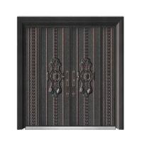 Quality China Suppliers Luxury Front Security Exterior Doors Deep Embossing Double Leaf for sale