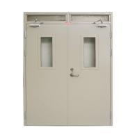 Quality China China Flat Design Fire Doble Fire Plated Metal Fire Proof Doors Sliding for sale