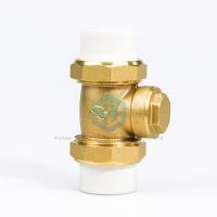 China Vertical PPR Double Union Non Return Valve for Water Meter 1/2 to 4 Inch Brass for sale