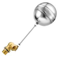 China Brass Float Ball Valve 1/2 to 1 Inch Water Tank Valve Normal Temperature RoHS for sale