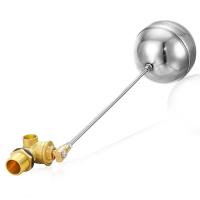 China Brass Float Ball Valve 1/2 to 1 Inch Water Tank Valve Normal Temperature RoHS for sale