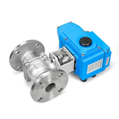 Cina Una valvola motorizzata elettrica SS304 a 4 pollici a 2 pollici di 2 modi con l'azionatore elettrico in vendita