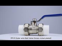 DN 10 High Pressure PPR Double Union Ball Valve 10 Year Warranty