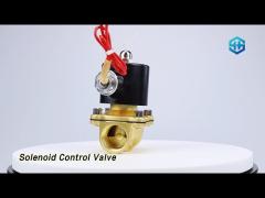 Ball Solenoid Control Valve Dual Port Normally Closed High Pressure