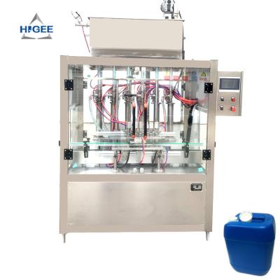 China HIGEE jerry can 5 liter chemical liquid filling capping machine with labeling machine for sale