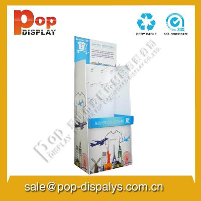 China Suportes de exposição do papel ondulado do folheto com peso leve do gancho à venda
