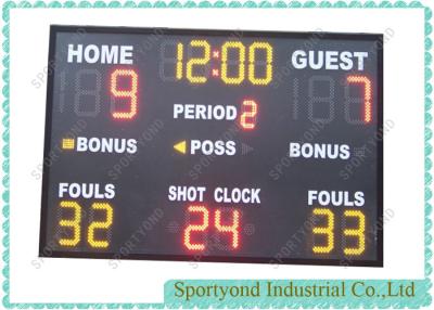 China Professional basketball college scoreboards display with wireless indoor score board for sale