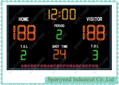 China Wireless Electronic Led Digital Basketball Scoreboard inside Led Rolling Message Display for sale