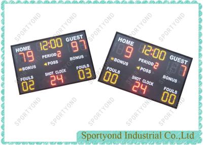 China College Basketball electronic led scoreboard and high school scorecards display for sale