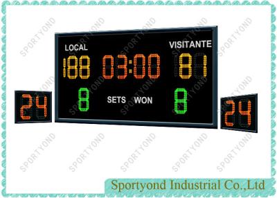 China Indoor Wireless Electronic Basketball Scoreboard With 24s Shot clock for sale