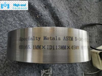 Cina Anello senza cuciture forgiato caldo di titanio dell'anello ASTM B381 Gr1 della lega in vendita
