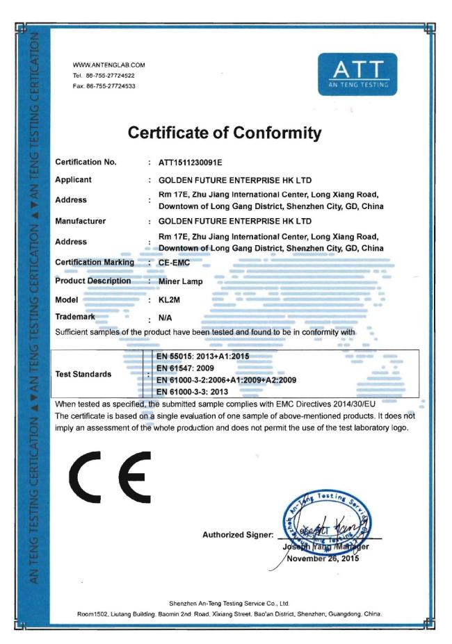 cordless miners headlamp certificate/mining cap lamp/miners headlamp for sale