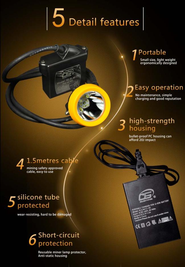 KL5LMC Mining Light application in mining environment