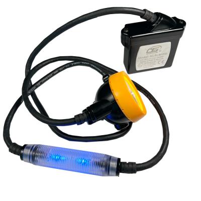 China Luz del casco de minería subterránea recargable con luz de indicador trasero azul en venta