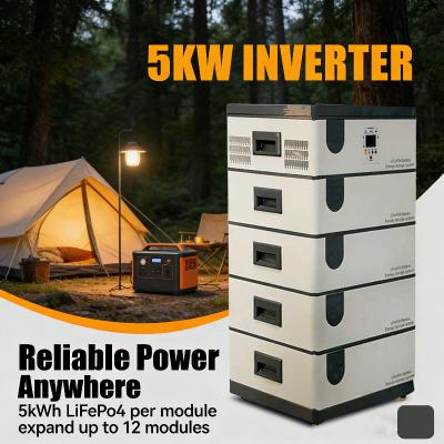 China 51.2V 15 KWH SPS002 Split Stackable LiFePO4 5KW Solar Inverter for Home Backup Off-Grid Use for sale
