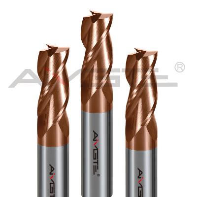 중국 구리 코팅 카비드 끝 밀 4mm - 32mm 3 플루트 끝 밀 탄소 강철 판매용