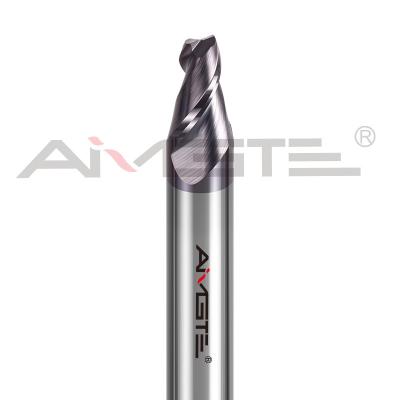 China 0.4μm 2 Fluet End Mills Solid Carbide Taper End Mill Op maat met TiAlN-coating Te koop