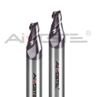 China 0.4μm 2 Fluet End Mills Solid Carbide Taper End Mill Op maat met TiAlN-coating Te koop