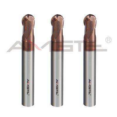 China 0.2μm Carbide End Mill Op maat gemaakte 2 Flute Ball End Mill HRC60 Voor geharde schimmel Te koop