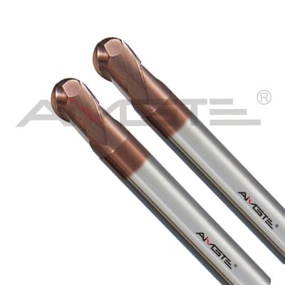 China 0.2μm Carbide End Mill Op maat gemaakte 2 Flute Ball End Mill HRC60 Voor geharde schimmel Te koop