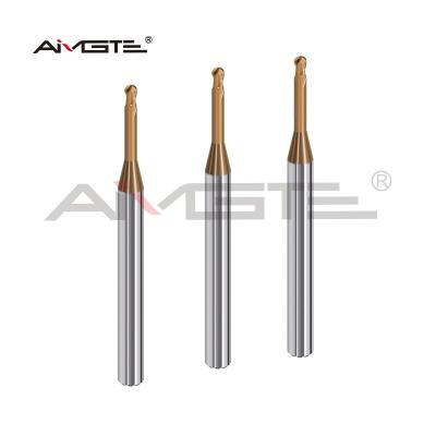 China 0.3mm - 6mm Carbide Ball Nose End Mill 2 Flauta Ball Nose Router Bit Groove Profundo 3D Gravação à venda