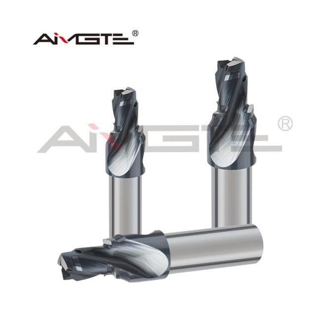 High Speed Tungsten Carbide Drill Bit close-up showing 3-flute design and coolant holes