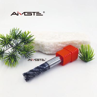 China 4 Flute Roughing End Mill for Steel with AlTiN Coating High Performance Carbide Router Bit for CNC Milling for sale
