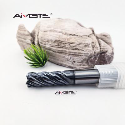 Cina AlTiCrN 5 Flute Carbide End Mill per acciaio Alta prestazione CNC Milling Cutter per leghe inossidabili di acciaio indurito in vendita