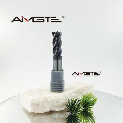 Cina 4 Flusso di carburo solido Flat End Mill con chip Splitter High Performance Acciaio utensile di taglio in vendita